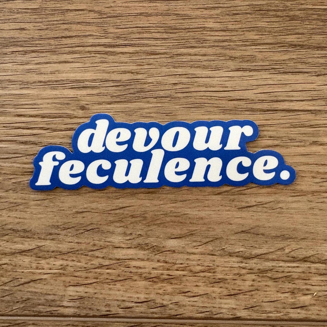 Devour Feculence Vinyl Sticker, Severance Mr. Milchick Quote | Laptop ...