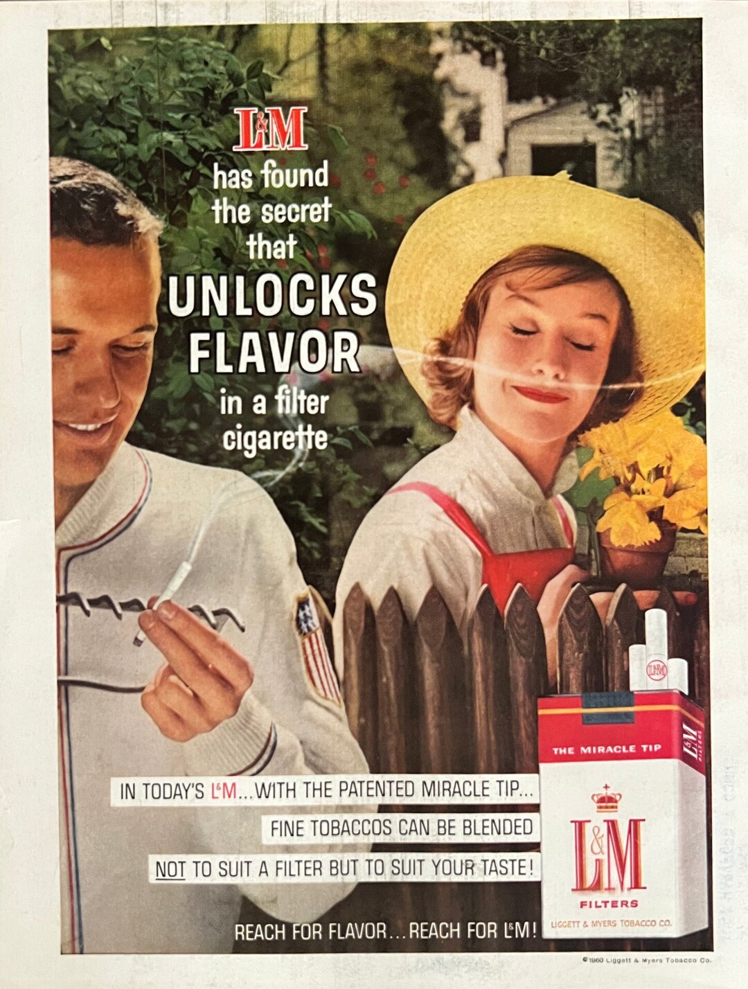 Vintage Cigarette Advertisement Print Art Wall Decor Retro Ad 1960's ...