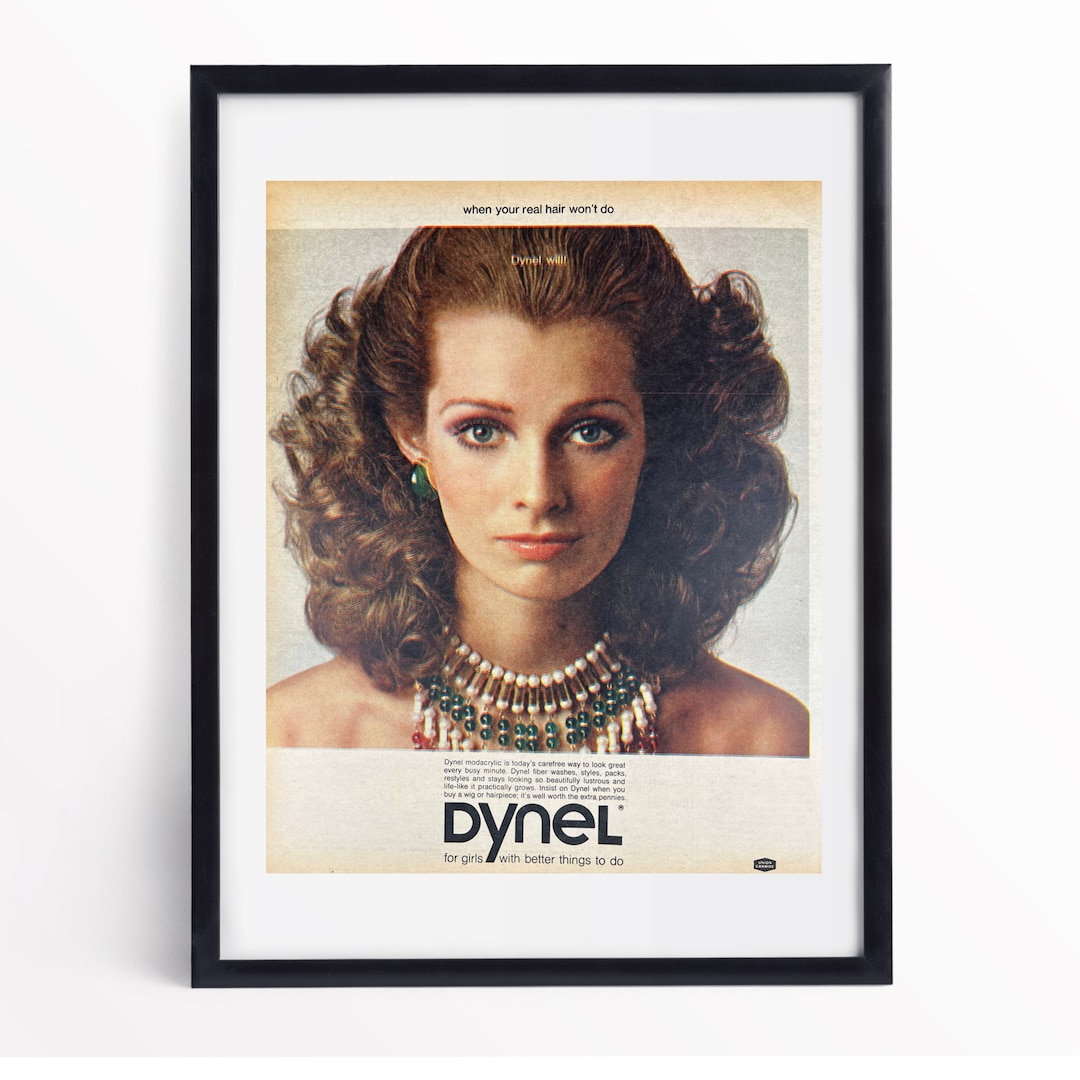 Vintage Beauty Advertisement Print Art Wall Decor Retro Ad 1970's Hair ...