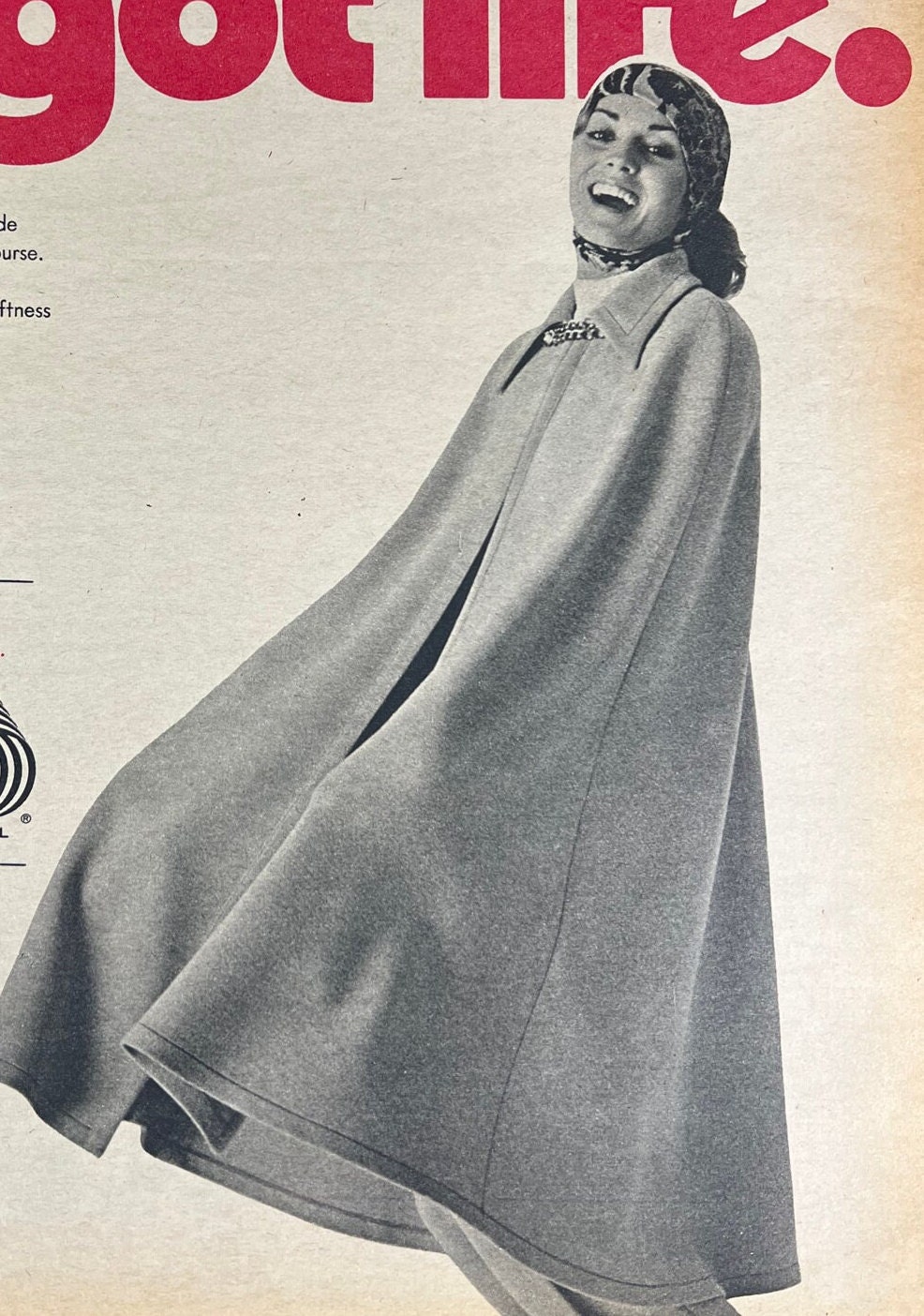 Vintage Wool Advertisement Print Art Wall Decor Retro Ad Vintage 70's ...