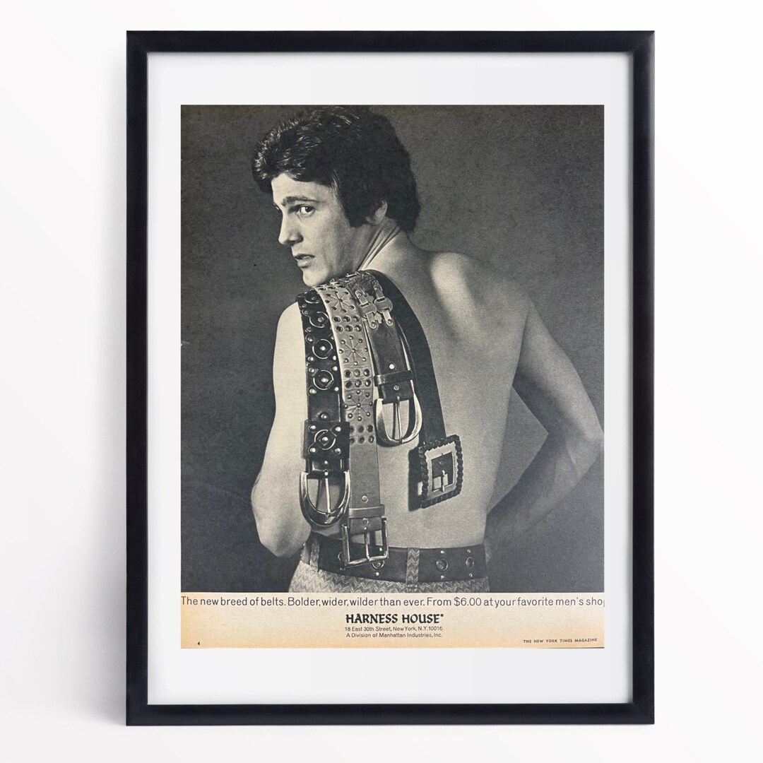 Vintage Men's Advertisement Print Art Wall Decor Retro Ad 1970's Guy's ...