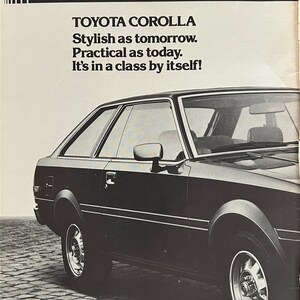 Original Retro 80s Car Advertisement 1980 Toyota Corolla Magazine Ad ...
