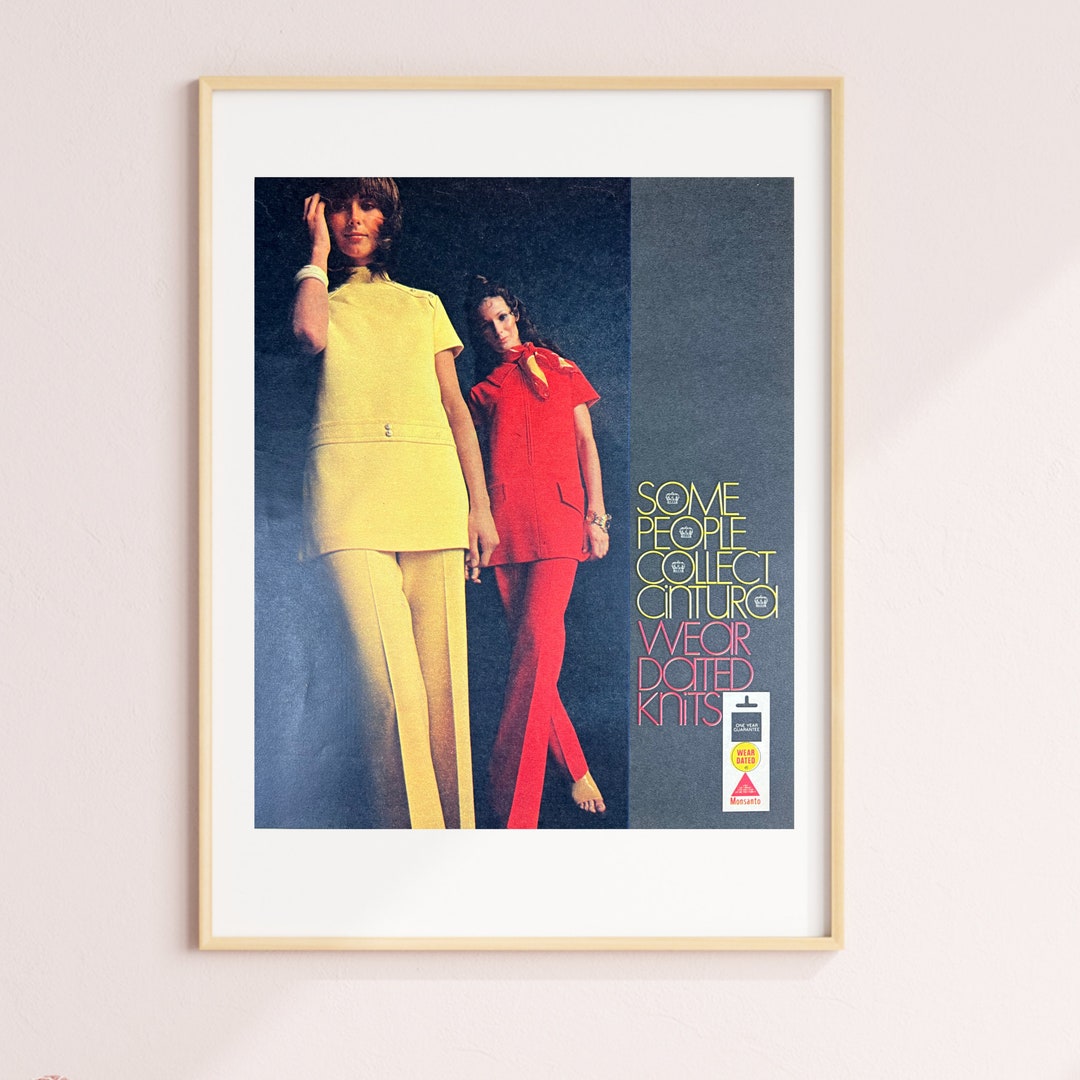 Vintage Fashion Advertisement Print Art Wall Decor Retro Print Ad ...