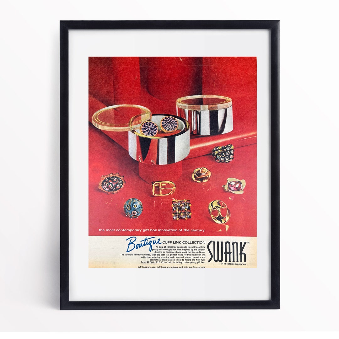 Vintage Advertisement Men's Jewellery Print Art Wall Decor Retro Print ...