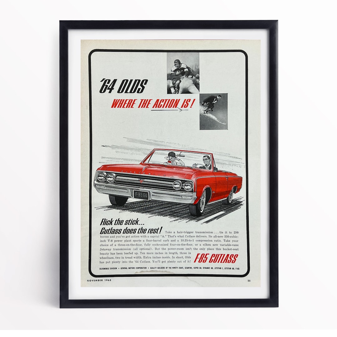 Original Retro Classic Car Advertisement 1964 Olds F85 Cutlass ...