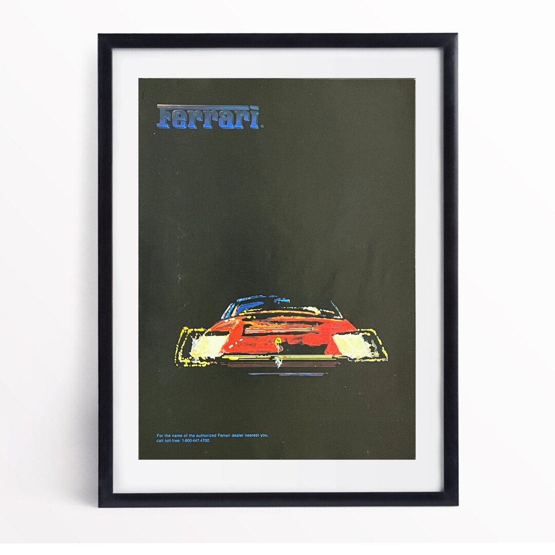 Original Retro 80s Car Advertisement 1980 Ferrari Magazine Ad Old ...