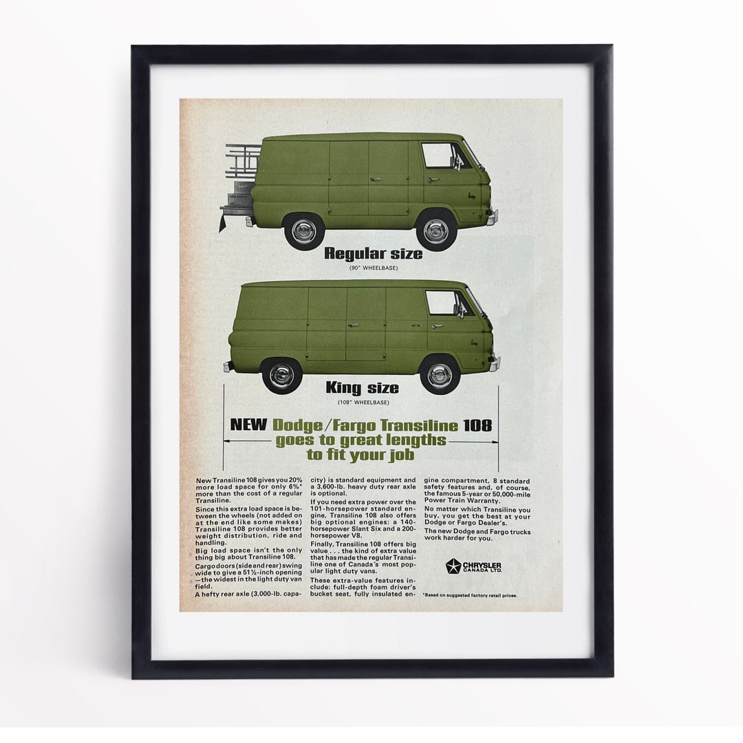 Original Retro Classic Advertisement 1960 -1970s Dodge Van Magazine Ad ...