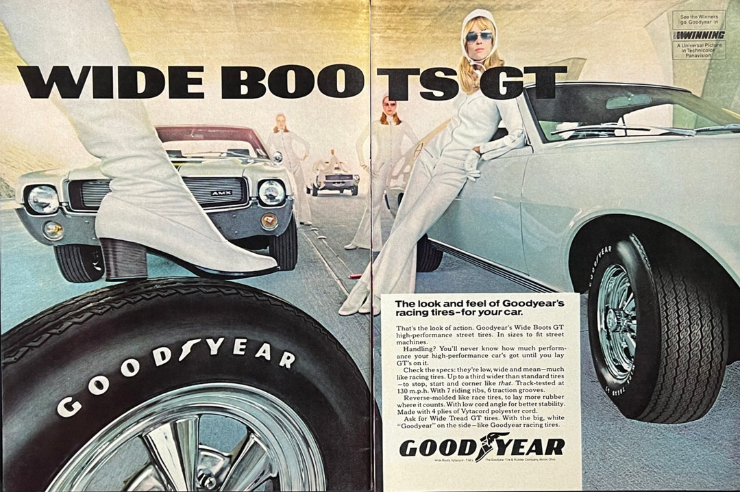 Original Retro 60s Goodyear Advertisement 1969 Tire Magazine Ad Old ...