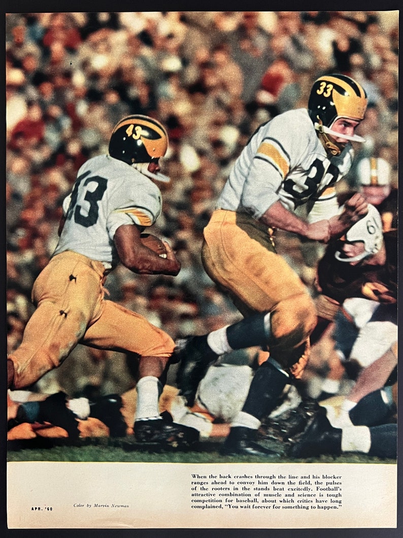Set of 9 Vintage Sports Art Wall Decor Retro Vintage 1960's Sport ...