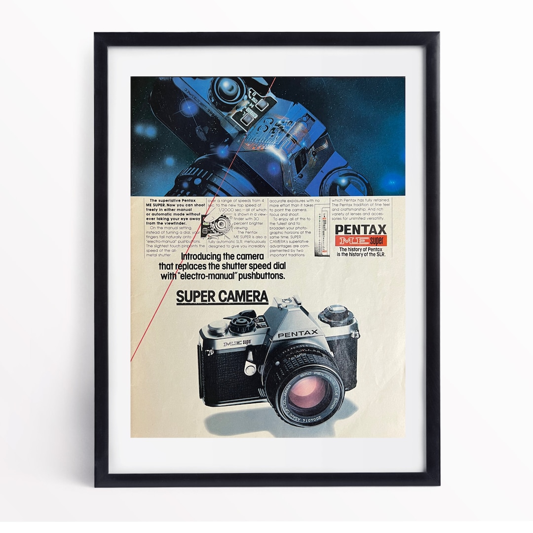 Vintage Camera Advertisement Print Art Wall Decor Retro Ad Vintage 80's ...