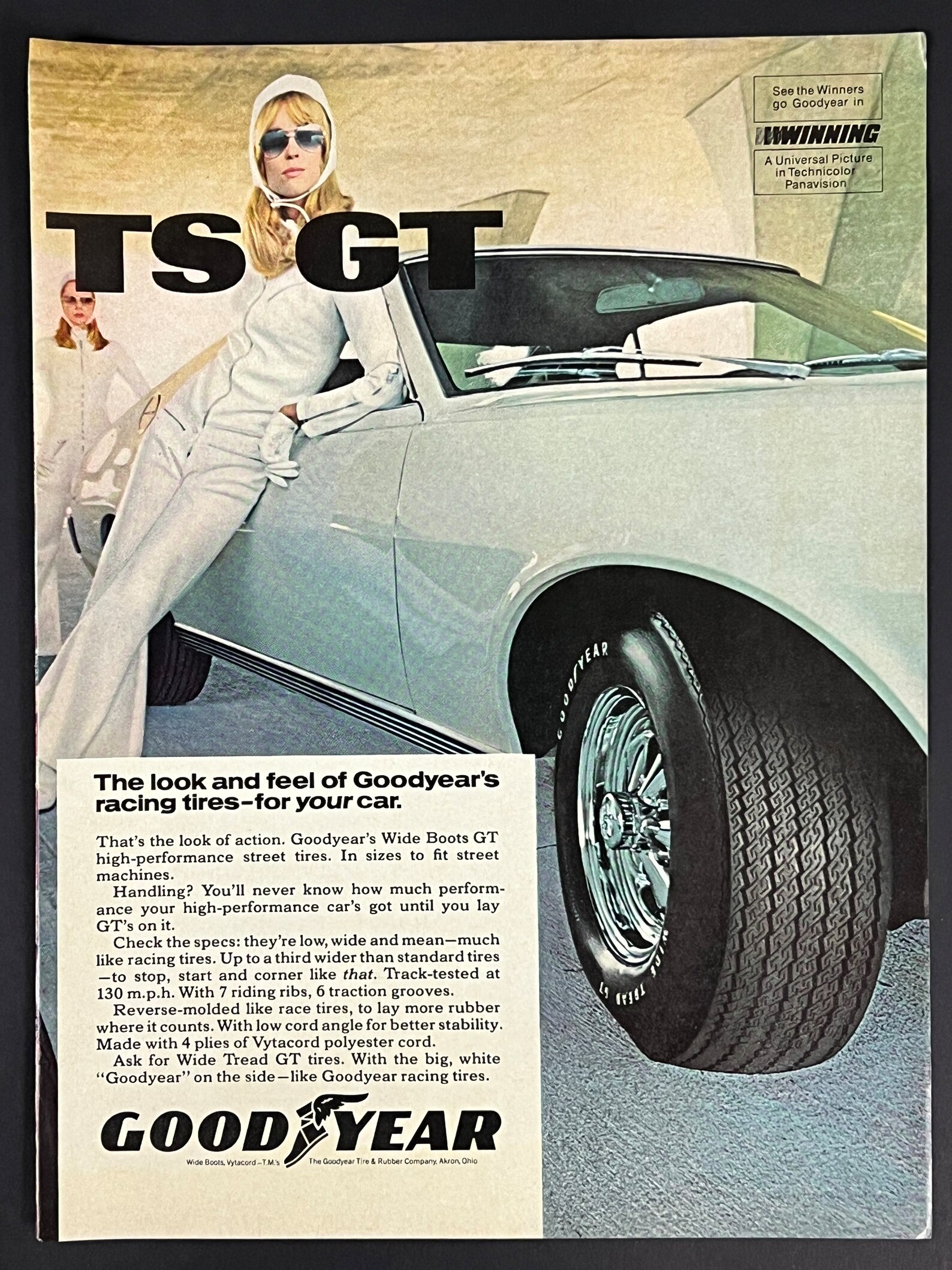 Original Retro 60s Goodyear Advertisement 1969 Tire Magazine Ad Old ...