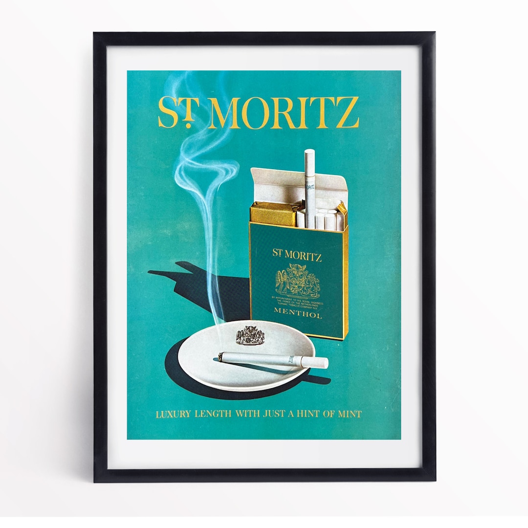 Vintage Cigarette Advertisement Print Art Wall Decor Retro Ad Vintage ...