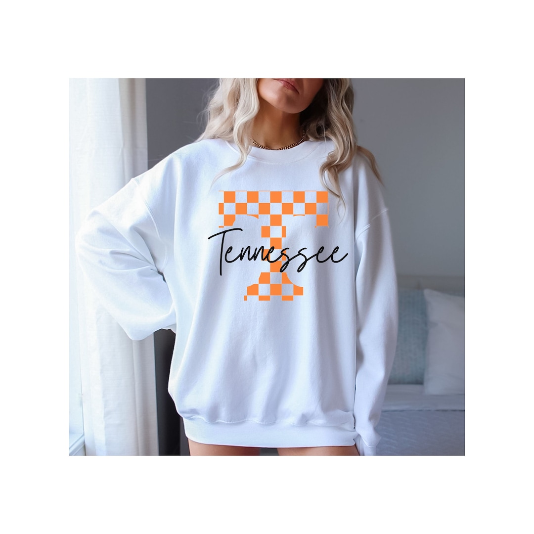 Tennessee Vols Checkerboard Crewneck Sweatshirt, VOLS Sweatshirt ...