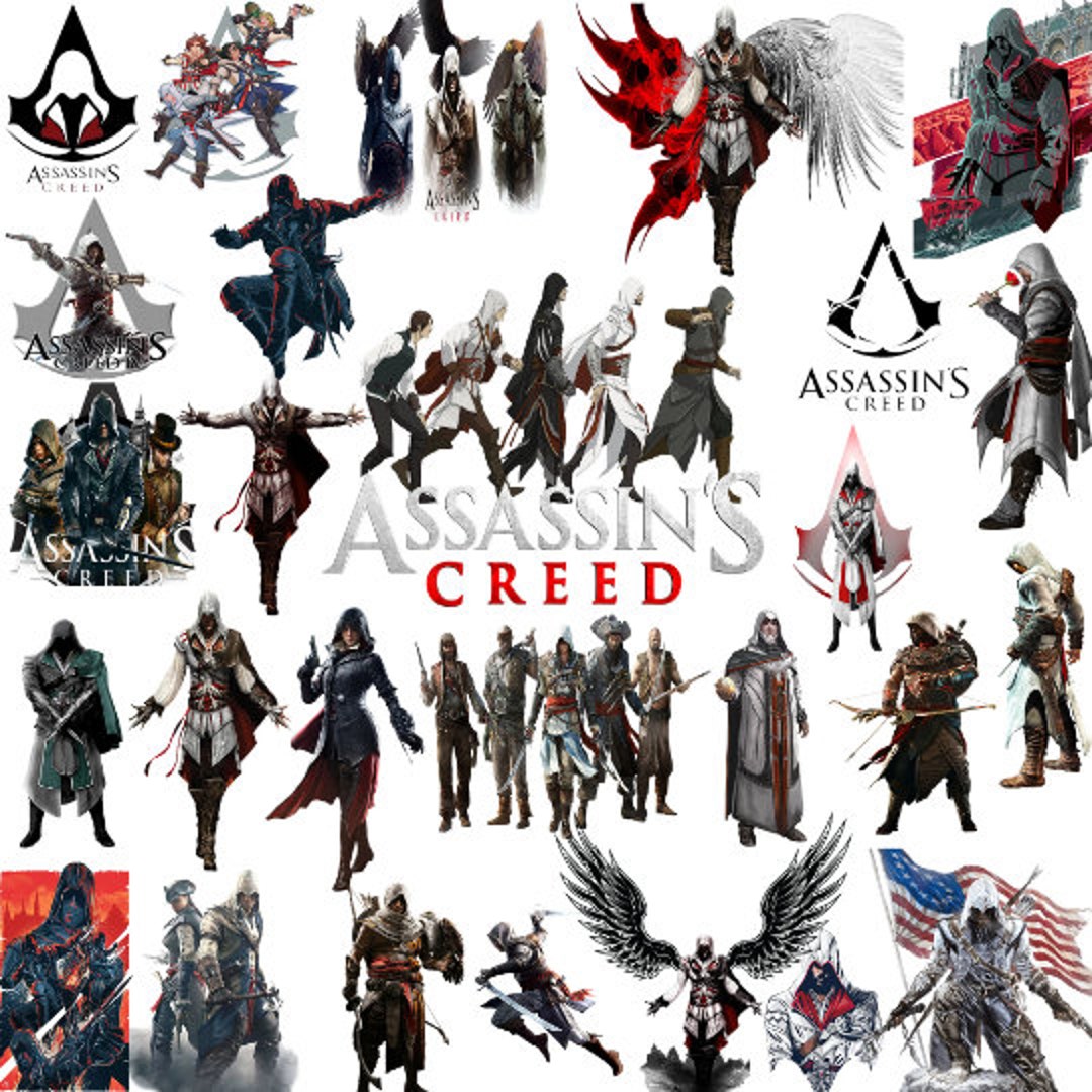 Assassin's Creed Sticker -90 File - 30 Svg, 30 Png , 30 Pdf, Bundle,svg ...