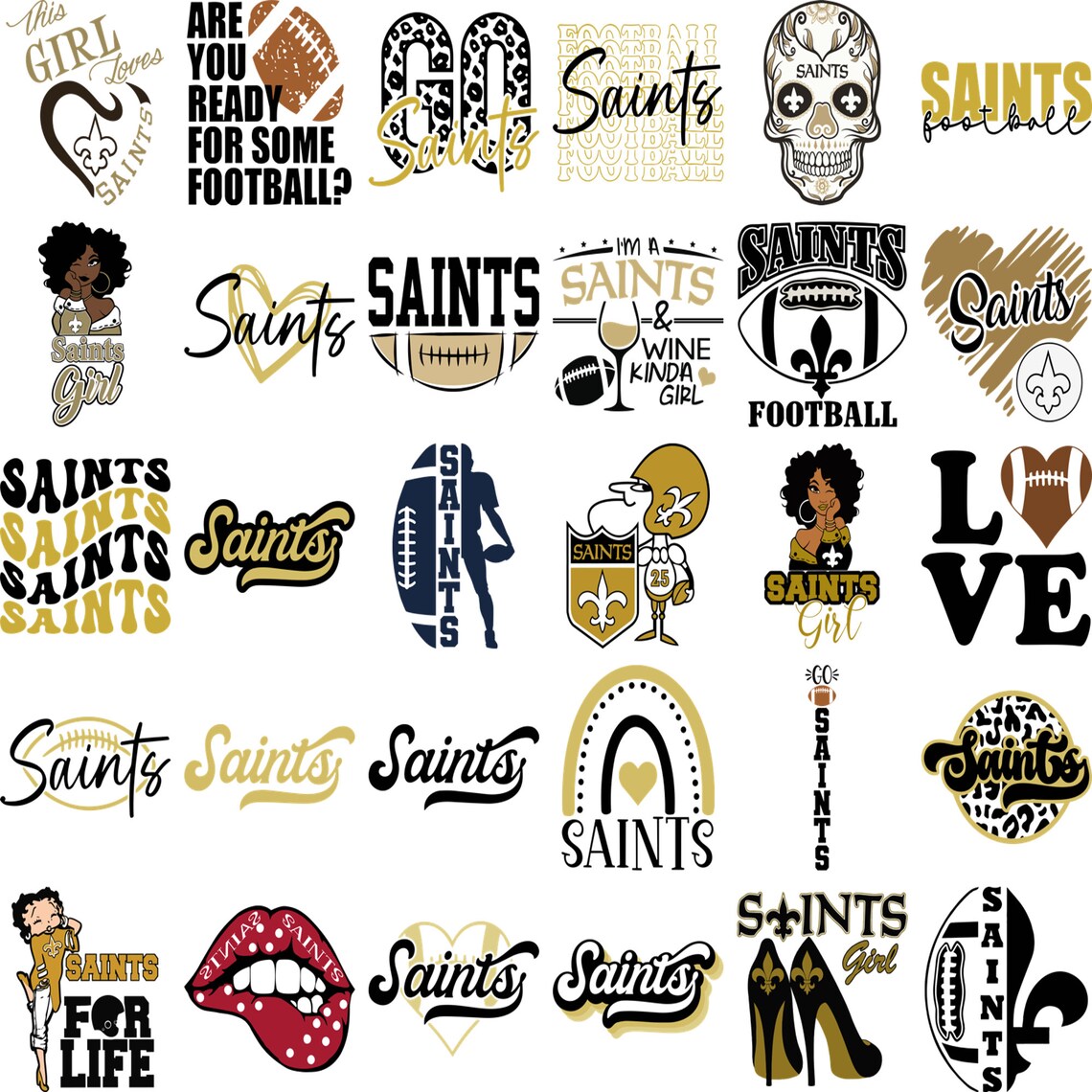 Saints SVG Bundle, Saints PNG Bundle, Digital Download, Cut File ...