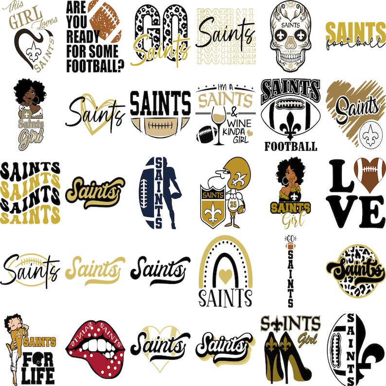Saints SVG Bundle, Saints PNG Bundle, Digital Download, Cut File ...