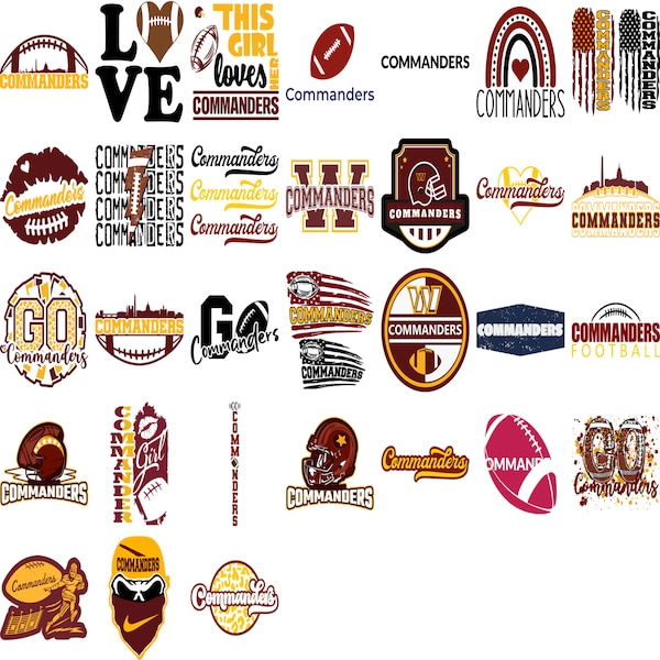 Washington Commanders Svg Files - Etsy
