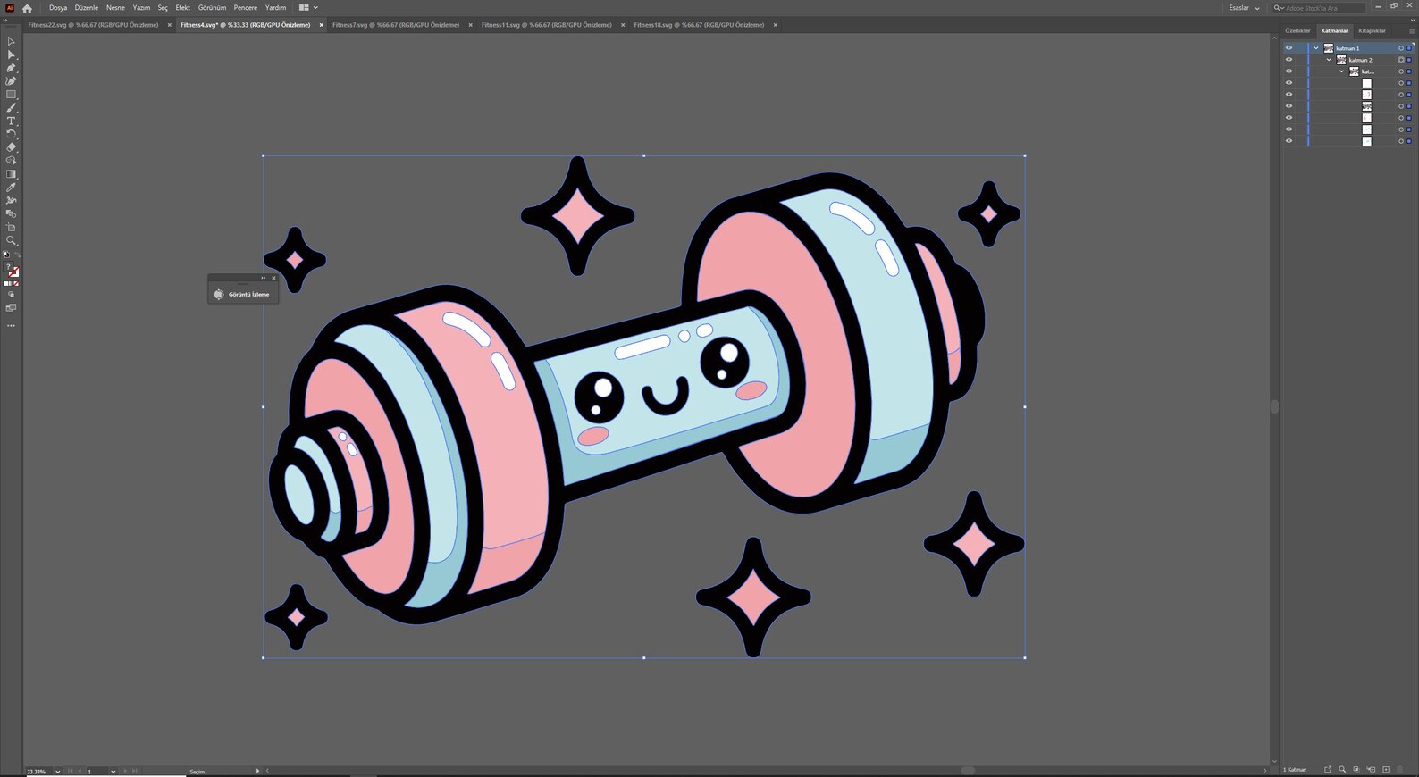 Kawaii Fitness Sticker Pack,workout & Wellness Svg,cute Exercise ...