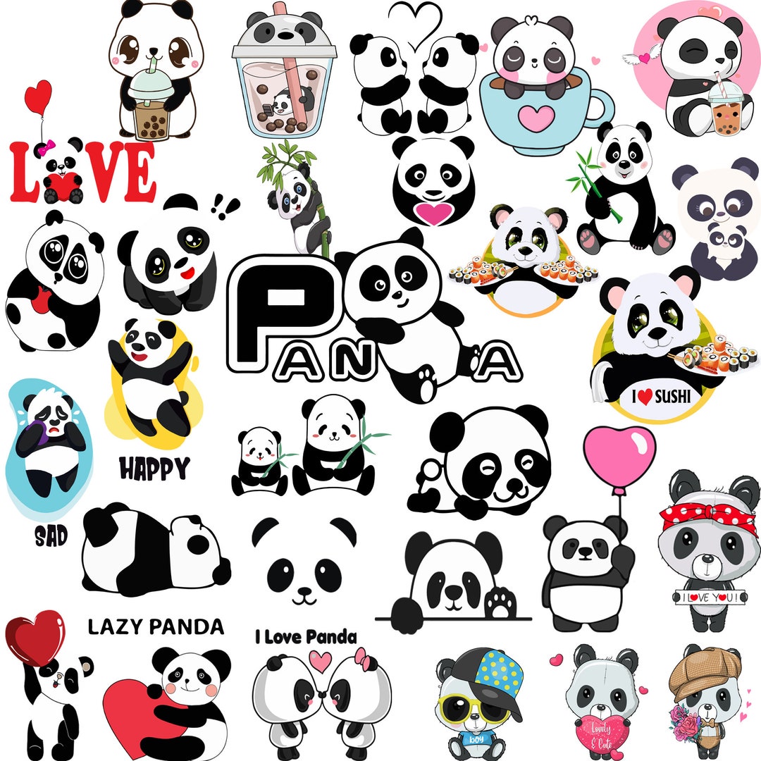 Panda Bundle | Panda SVG| Animal SVG | Panda Animal | Panda Vector ...