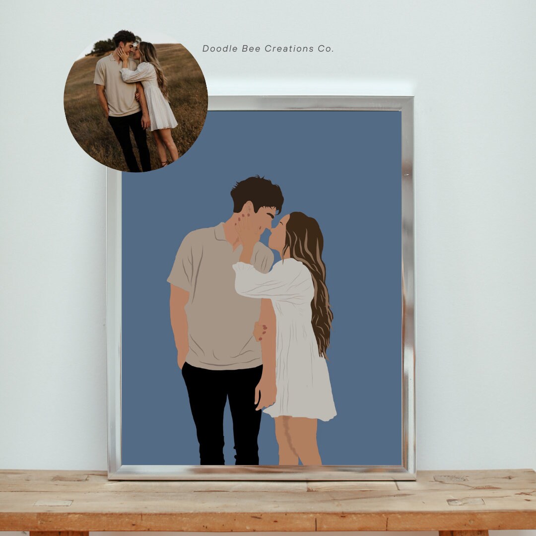Custom Faceless Drawing | Digital Art Photo | Family, Friends, Couple ...
