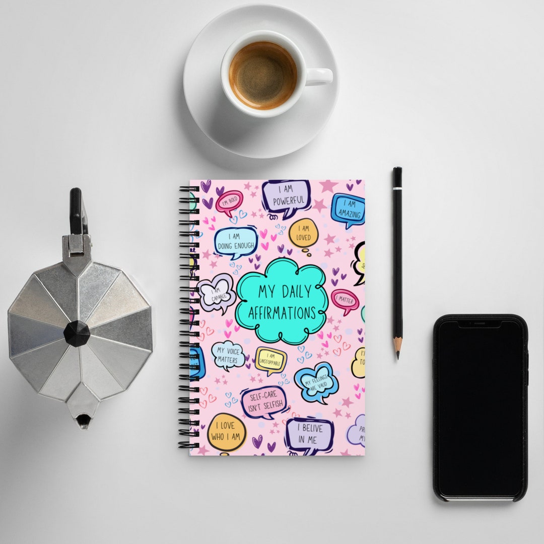 My Daily Affirmations Pink Spiral Notebook | Self Love Affirmations ...