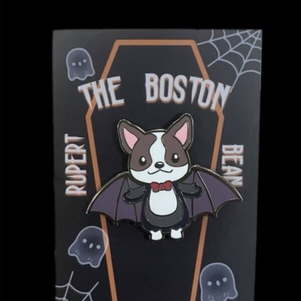 Boston Terrier Enamel Pin - Etsy