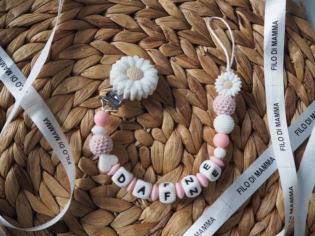 Personalized Beaded Pacifier Holder - Etsy