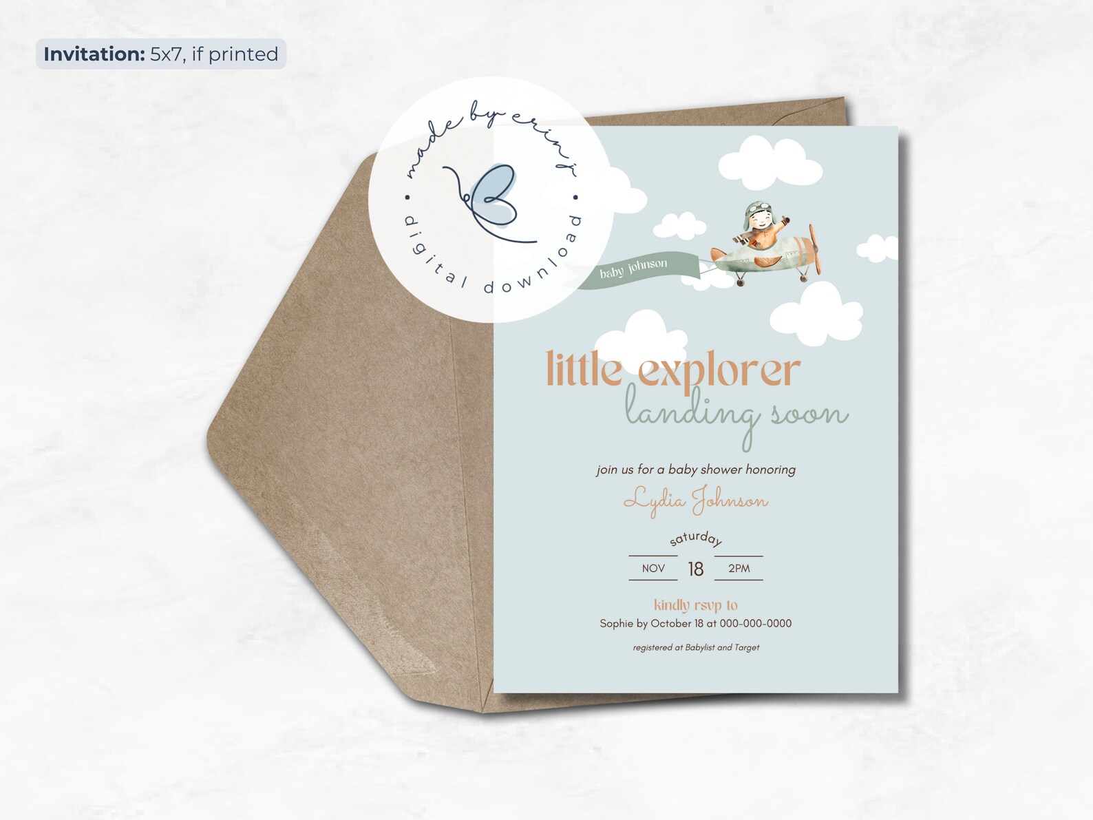 BUNDLE: Little Explorer Landing Soon Baby Shower, Airplane, Pilot ...