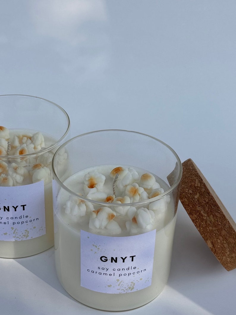 CARAMEL POPCORN Soy Candle Gnyt Candles Vegan Cruelty Free - Etsy