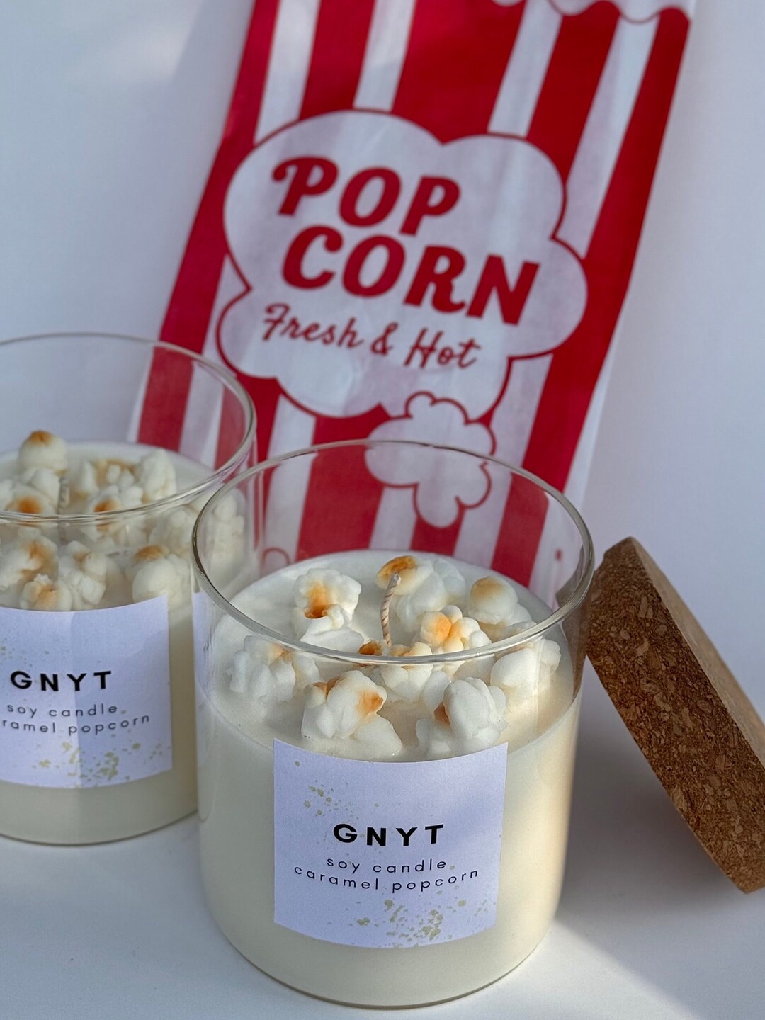 CARAMEL POPCORN Candle | Hand-poured | Soy | Fun & Unique Gift Idea - Etsy