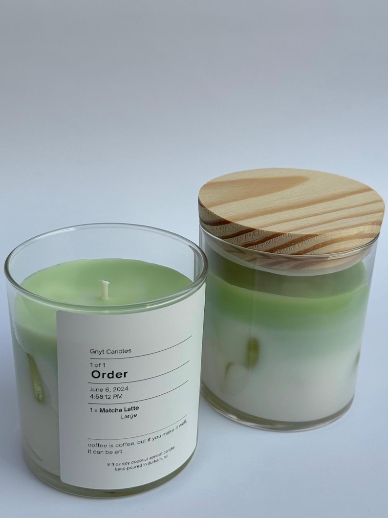 MATCHA LATTE Candle | Hand-poured | Soy | Fun & Unique Gift Idea - Etsy