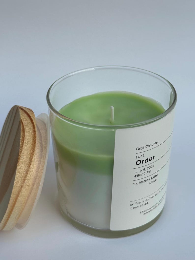 MATCHA LATTE Candle | Hand-poured | Soy | Fun & Unique Gift Idea - Etsy