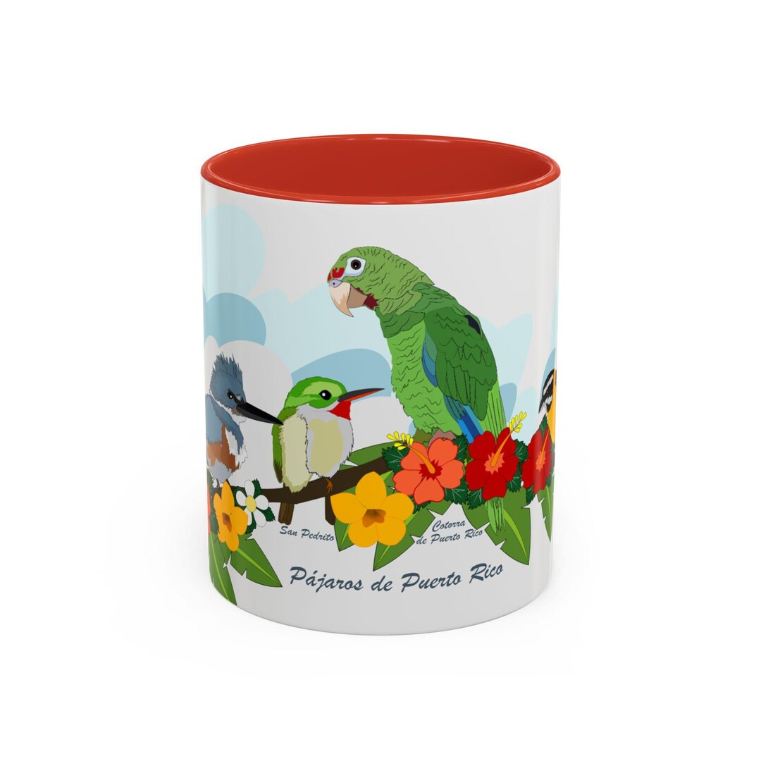 Birds of Puerto Rico Coffee Mug. Taza De Cafe Con Los Pajaros De Puerto ...