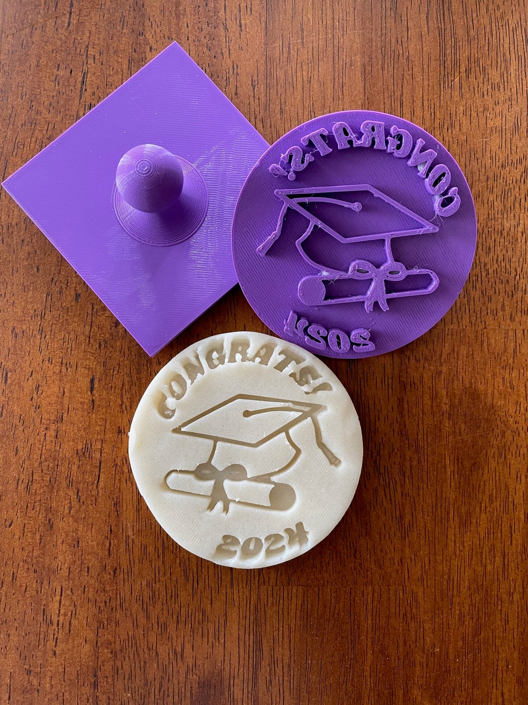 Congratulations Graduation Cap and Diploma Embossing Stamp - Etsy