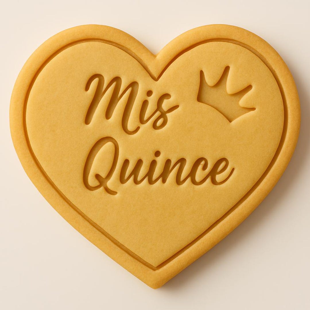 Mis Quince Heart Stamp & Cutter Set - Etsy
