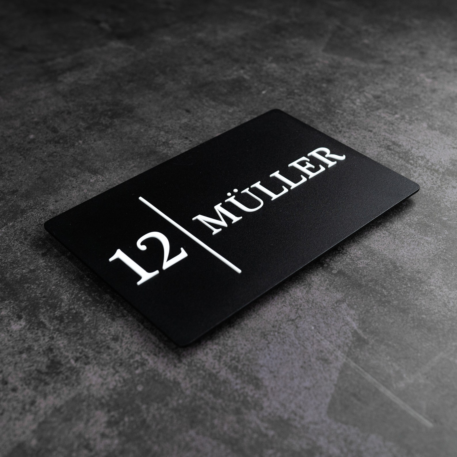 Personalized House Number Sign With Family Name Premium Metal Address ...