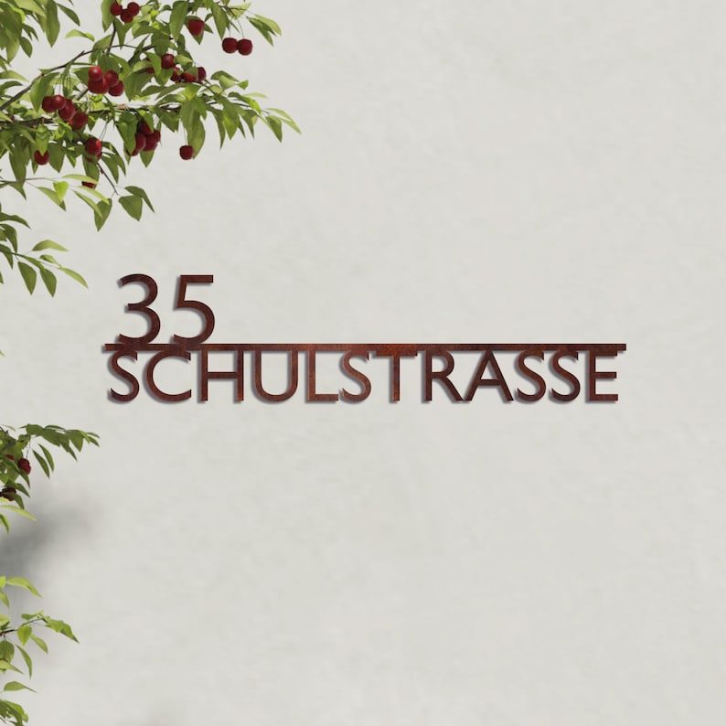 Stainless Steel House Number | Modern Personalized House Number Sign in ...
