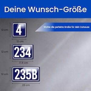 Emaille Hausnummer | Klassische personalisierte Hausnummer aus Emaille ...