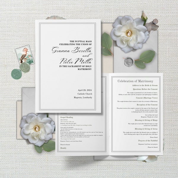 Catholic Program Template - Etsy