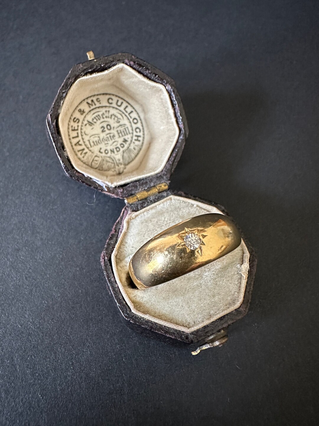 An 18ct Gold Diamond Signet Ring. Hallmarked Chester 1918 - Etsy