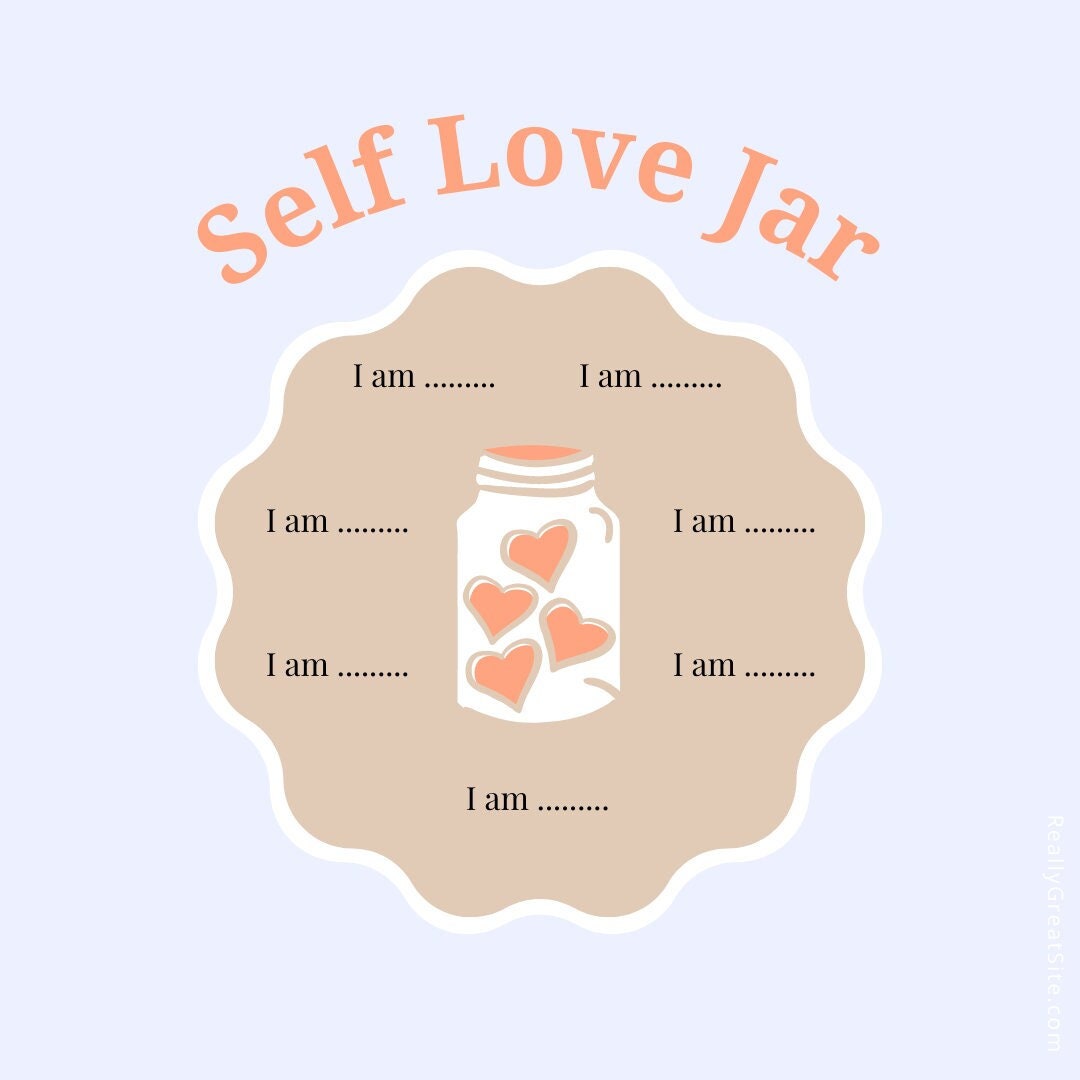 Self Love Jar Printable - Etsy