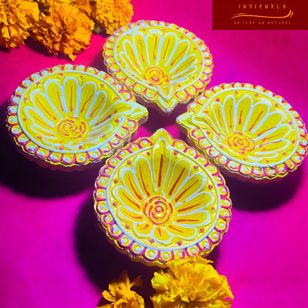 12 Handmade Diya for Pooja Diya Set for Home Decor Mitti - Etsy