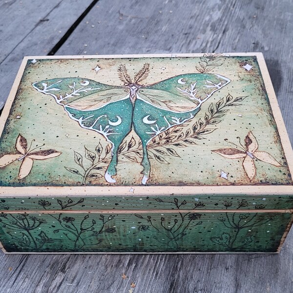 Painted Wooden Box - Etsy