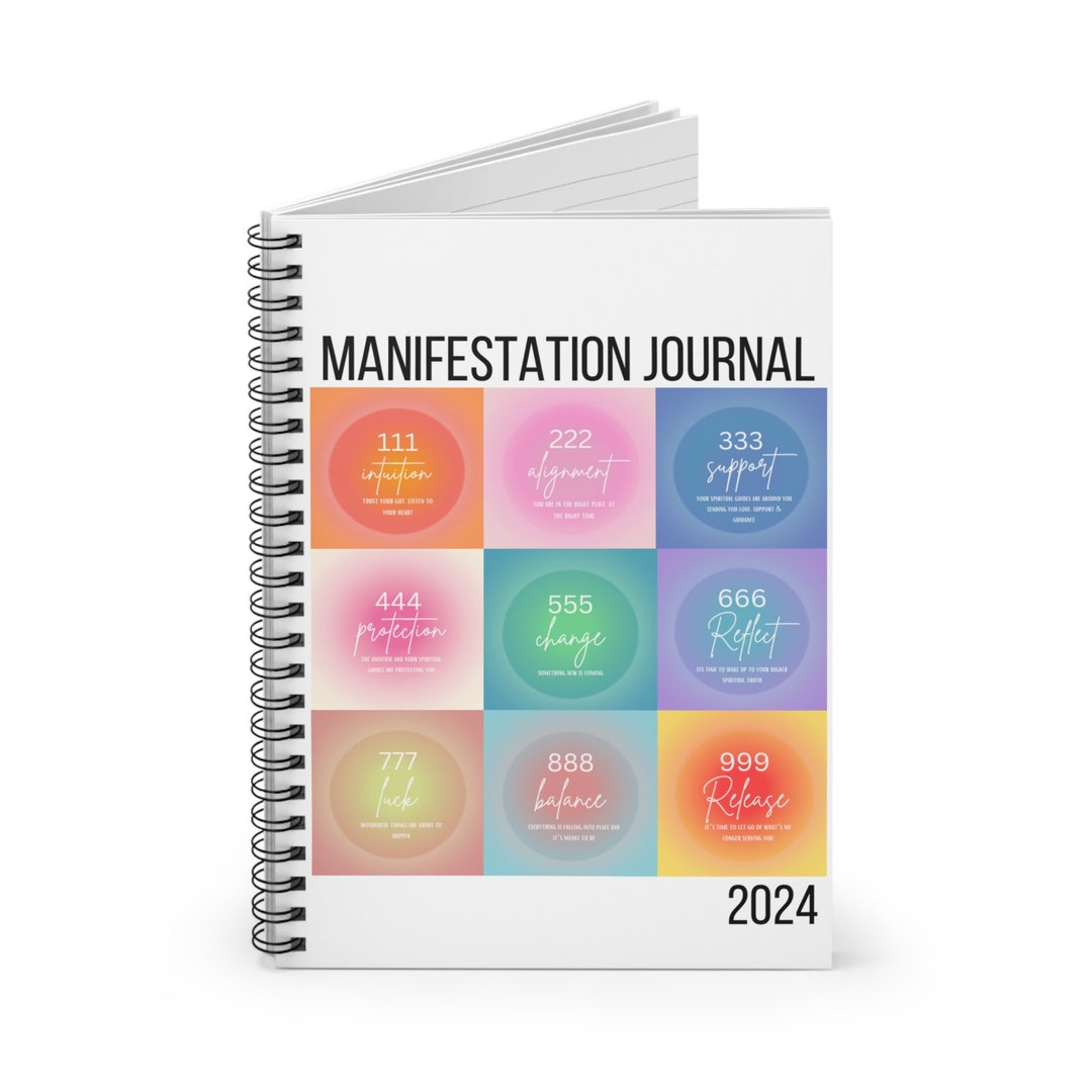 Manifestation Journal 2024 /spiral Notebook Ruled Line - Etsy