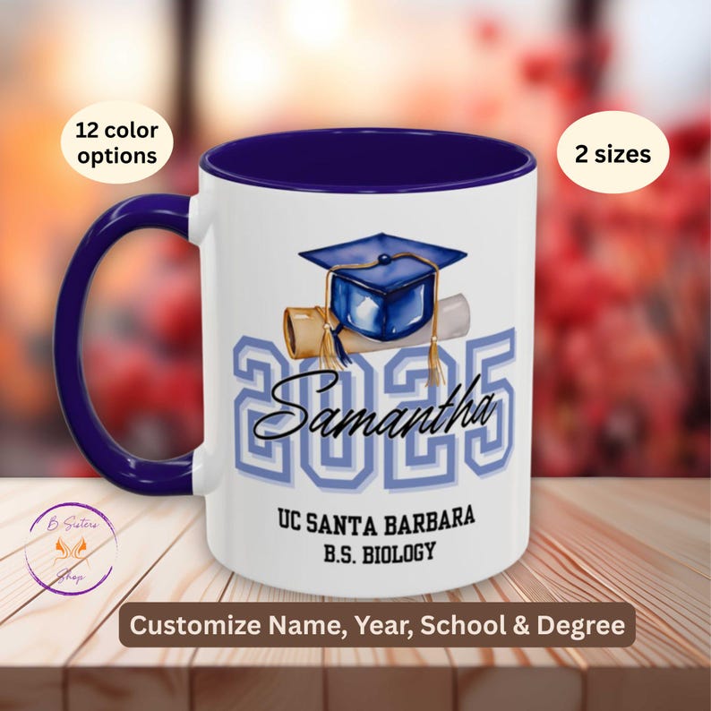Personalized 2025 Graduation Mug: Custom High School or College Gift - Etsy