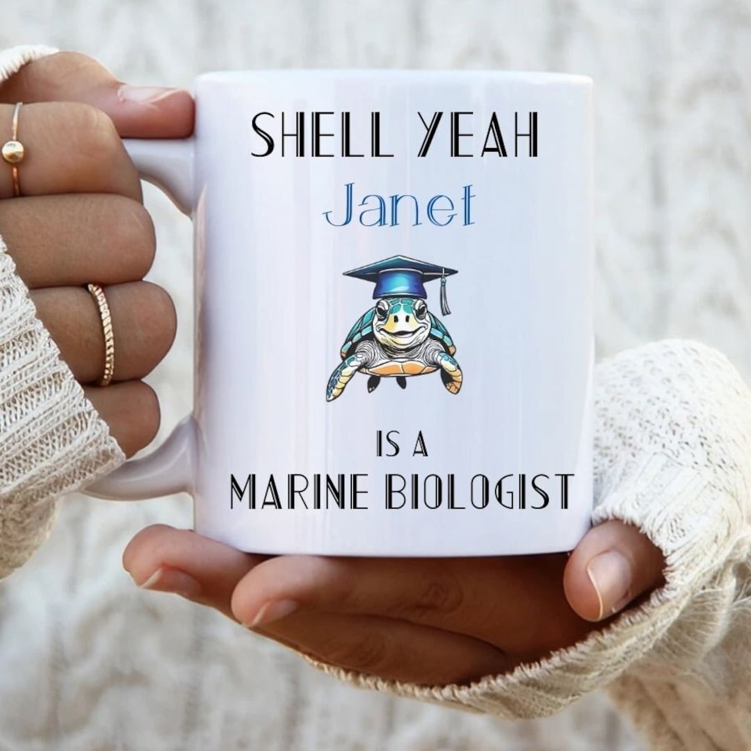 Marine Biology Graduation Mug: Sea Turtle Ocean Science Gift - Etsy