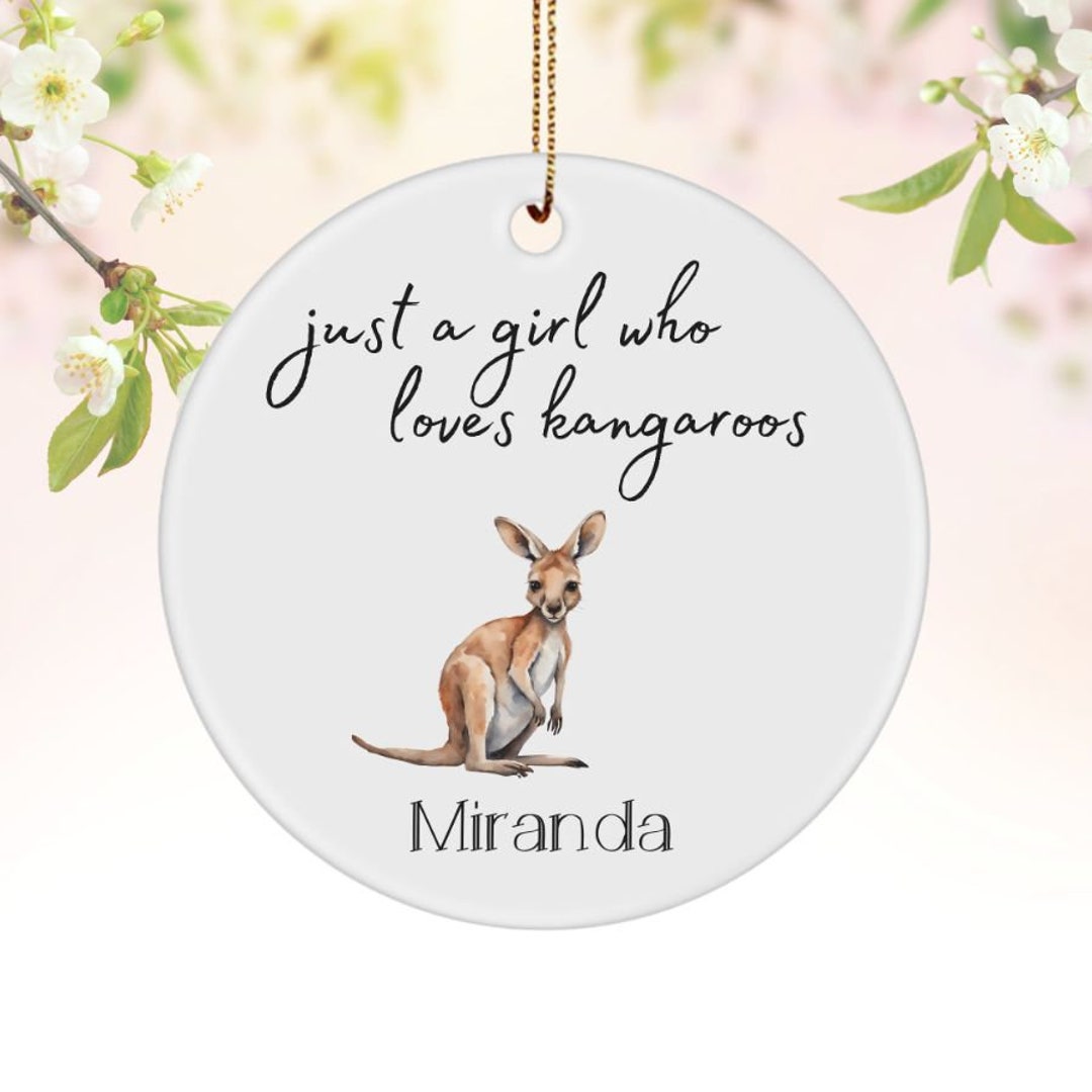 Personalized Kangaroo Ornament, Kangaroo Gift, Kangaroo Themed Gifts ...