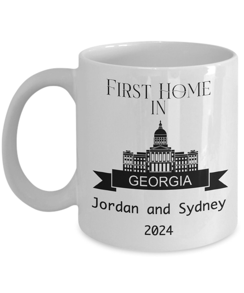 First Home in Georgia Personalized Mug, 1st Home in Georgia, Moved to ...