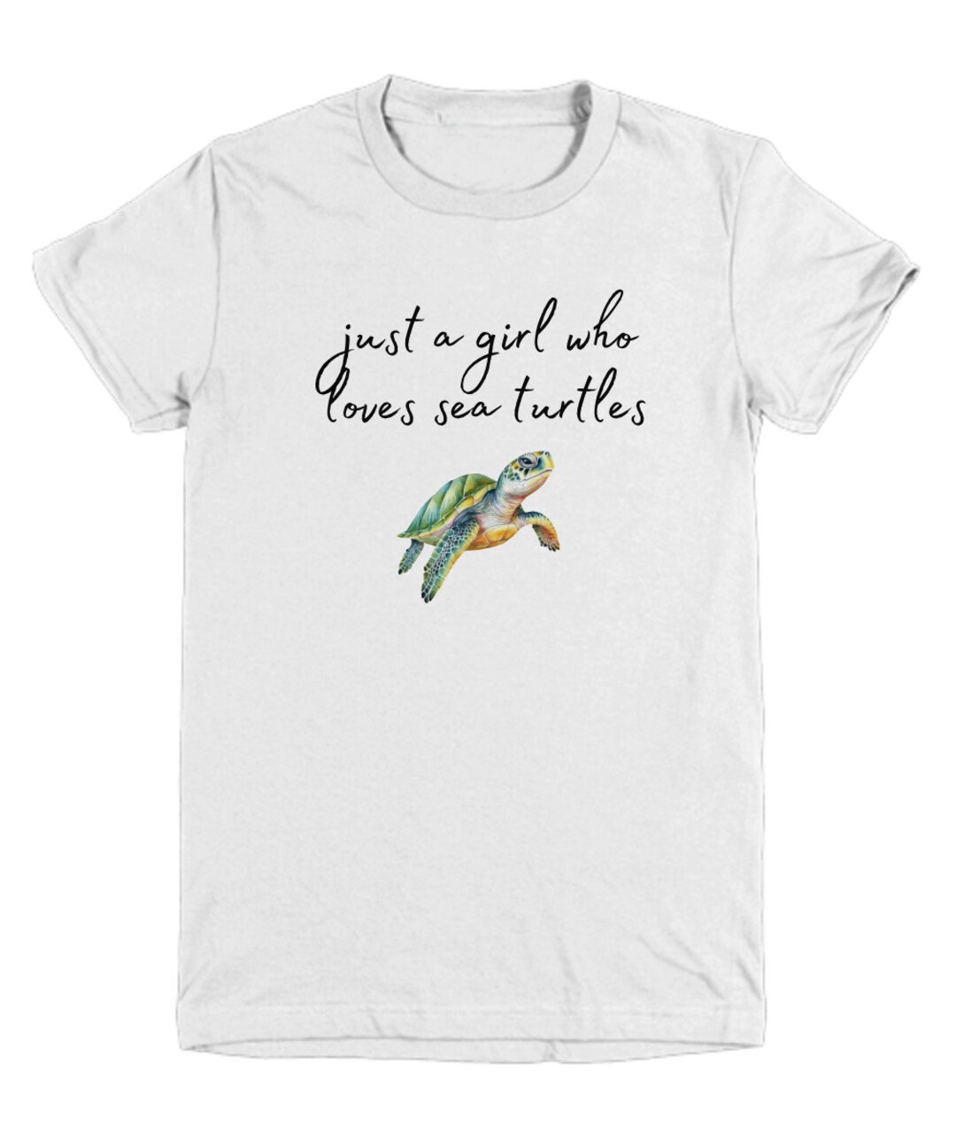 Just a Girl Who Loves Sea Turtles Youth Tee, Sea Turtle T-shirt Child ...