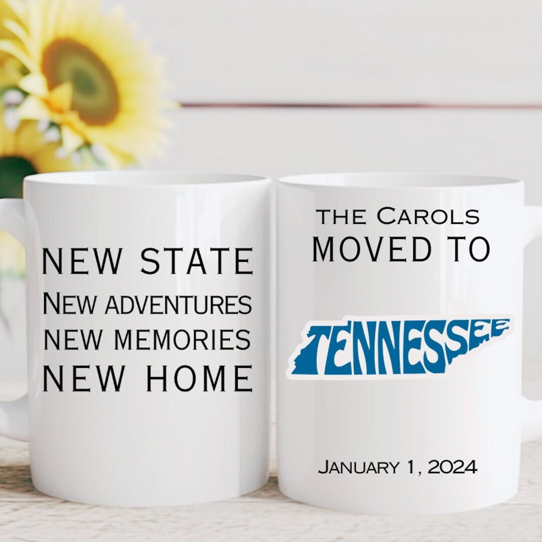 Personalized Moved to Tennessee Gift Mug for Friends, Family, Coworkers ...